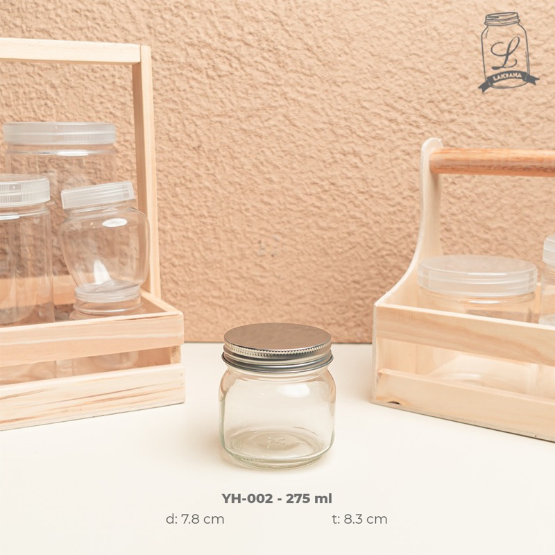 Jual Jar YH-002 - 275 ml jar kaca import tutup aluminium / jar bumbu ...