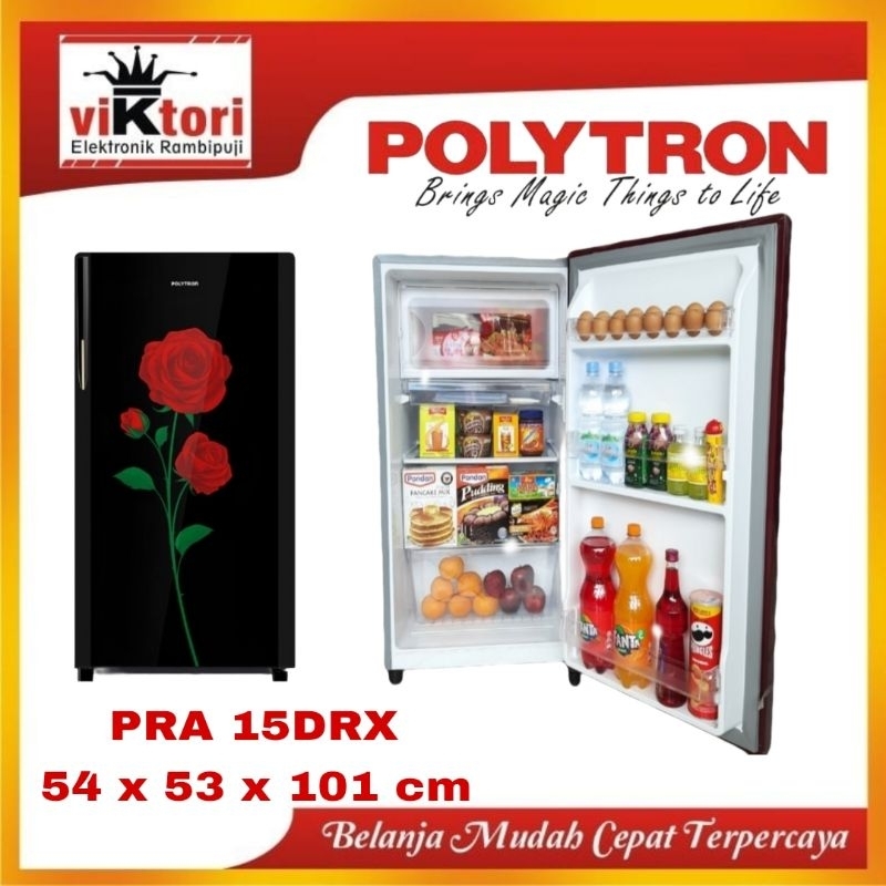 Jual KULKAS POLYTRON PRA15DRX / LEMARI ES 1 PINTU / KULKAS 1 PINTU ...