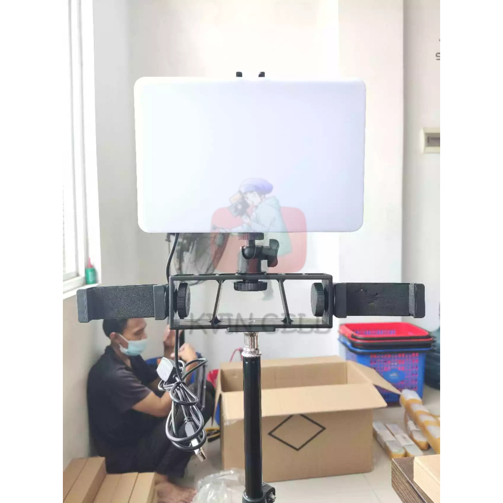 Jual Paket Lampu Live Streaming 6 inci 8 inci + Tripod 2.1 Meter Foto Produk Studio Fotografi ...