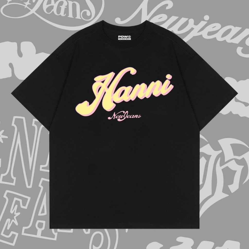 Jual PDW MERCH - NEW JEANS HANNI SCRIPT BLACK KAOS VINTAGE | Shopee ...