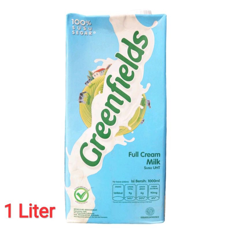 Jual Susu Cair Segar Fresh Milk UHT Greenfields Green Fields 1000 mL 1 Liter | Shopee Indonesia