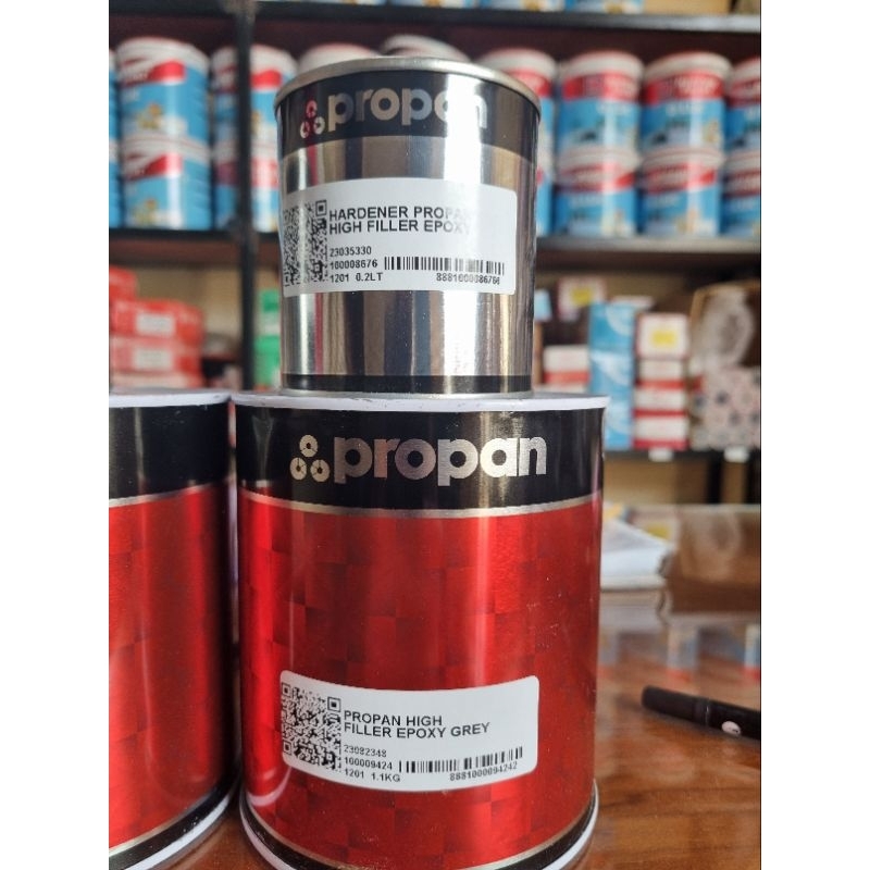 Jual Propan high filler epoxy cat dasar grey (1,3 kg) set Abu- abu ...