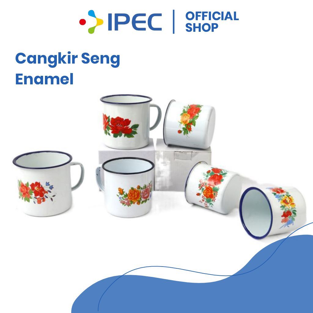 Jual Cangkir Seng Enamel Jadul 7cm / Cangkir Seng Enamel Motif ...