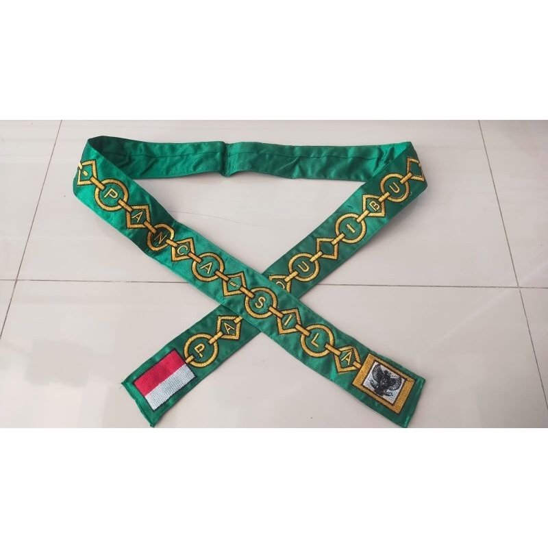Jual Kendit PASKIBRAKA HIJAU BORDIR bijian | Shopee Indonesia