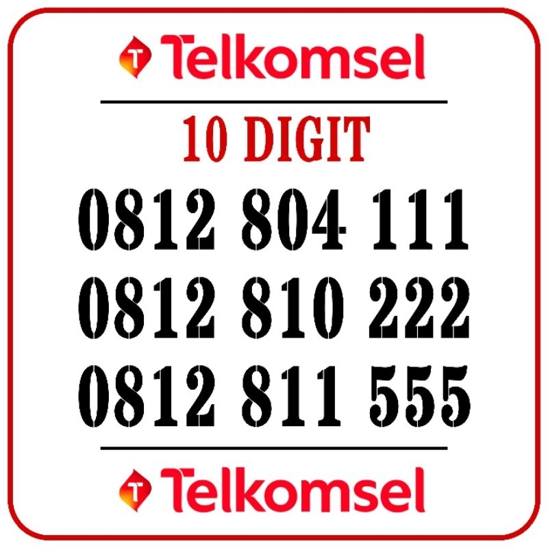 Jual Nomor Cantik Telkomsel 10 Digit Triple 111 222 555 - Nomor Cantik Simpati 4g Lte - Nomor ...