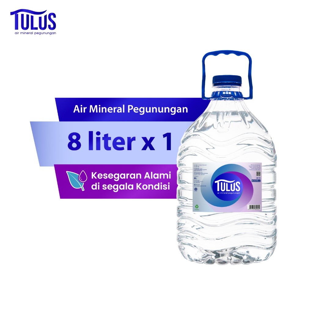 Jual TULUS Mineral Water Galon 8 Liter x 5 Pcs - Air Mineral pegunungan ...