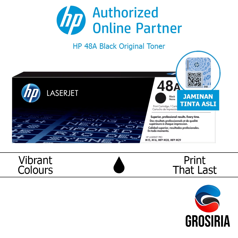 Jual HP Toner 48A Black Original | Shopee Indonesia