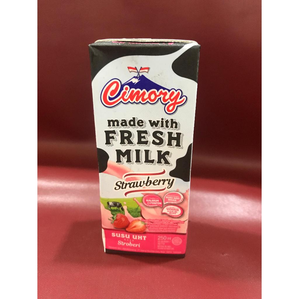 Jual Cimory UHT Milk Strawberry 250ml - Minuman Susu Rasa Strawberry ...