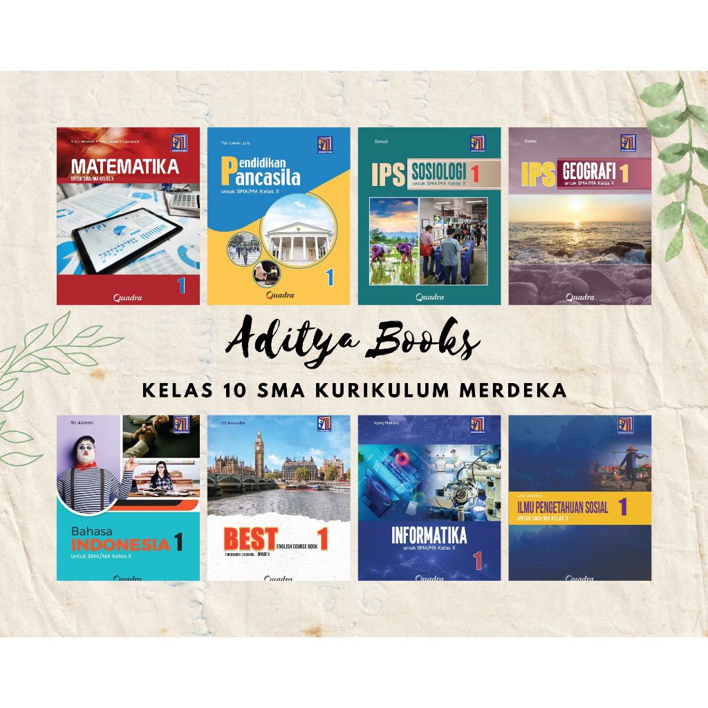 Jual BUKU PAKET KELAS 10 SMA/MA KURIKULUM MERDEKA - QUADRA | Shopee Indonesia