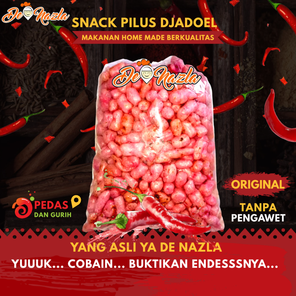 Jual Snack Pilus Jadul Cemilan Rasa Pedas Manis Gurih Renyah De Nazla ...