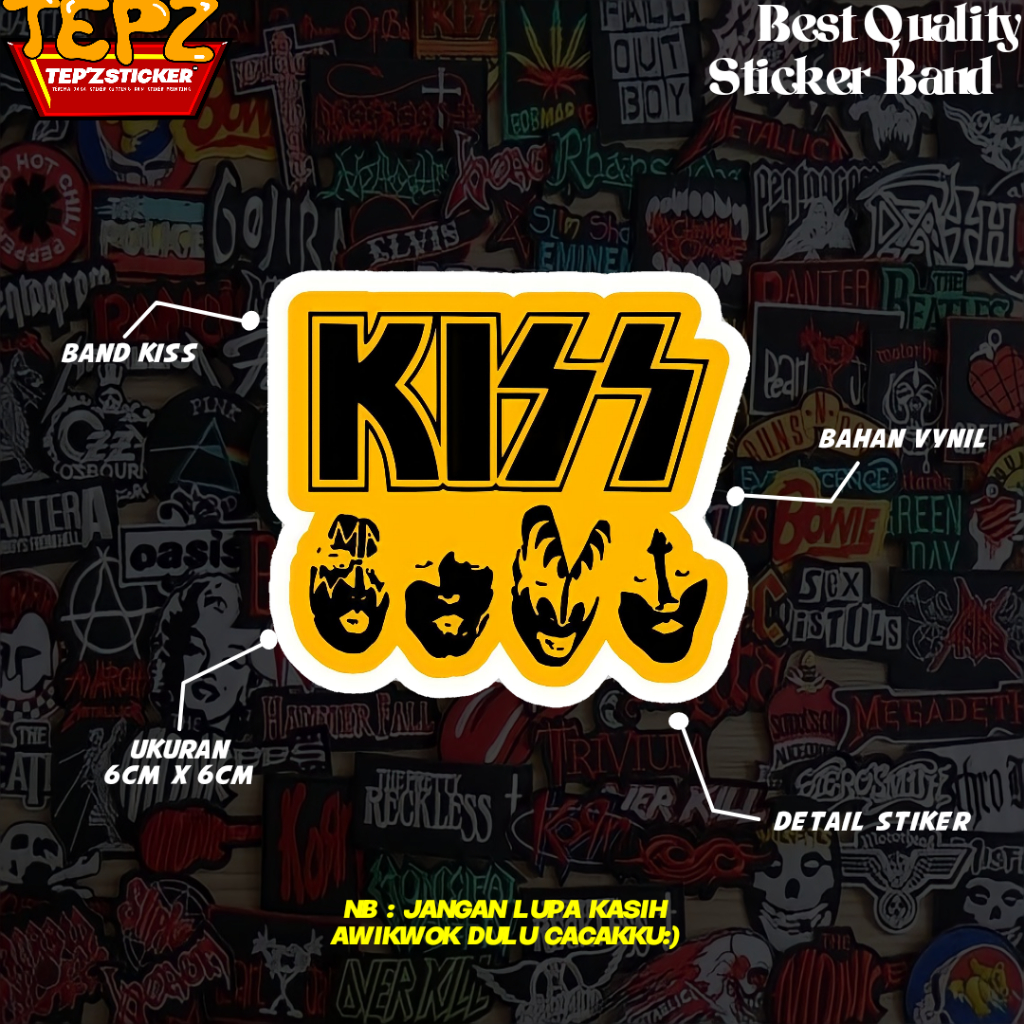 Jual STIKER STICKER (BAND KISS) STIKER BAND|STIKER METAL|STIKER TUMBLR ...