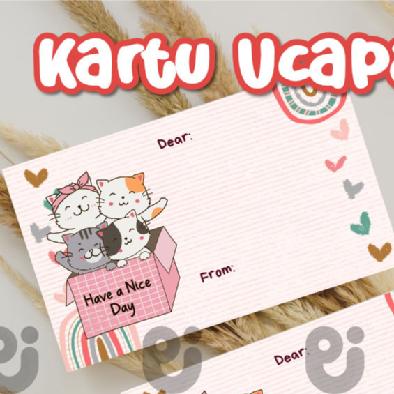 Jual KARTU UCAPAN LUCU / GREETING CARD LUCU MURAH / KARTU UCAPAN ULANG ...