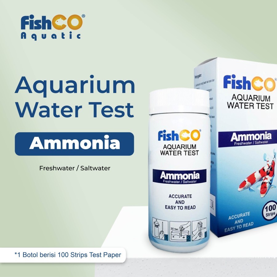 Jual Aquarium Ammonia Water Test Paper Kertas Uji Air Akuarium 100 ...