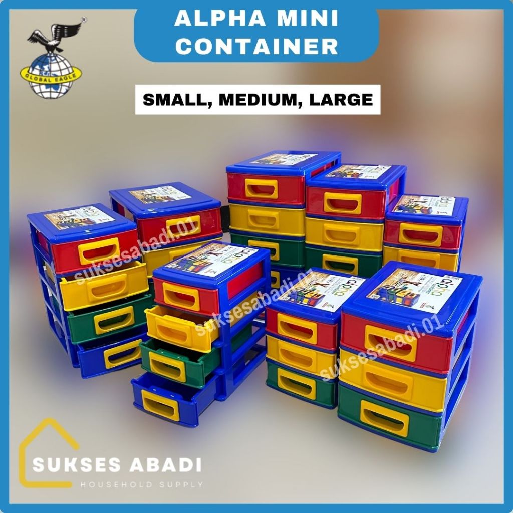 Jual LACI MINI GLOBAL EAGLE SUSUN 3 4 5 / LACI ATK / CONTAINER MINI ...