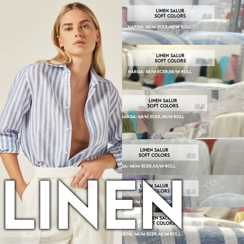 Jual Linen Salur Soft Colors | Shopee Indonesia