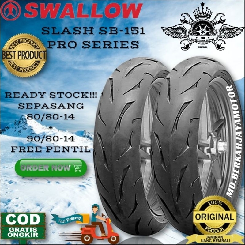 Jual TEMURAH!!! Paket ban tubeless "DONAT" swallow slash pro series ...