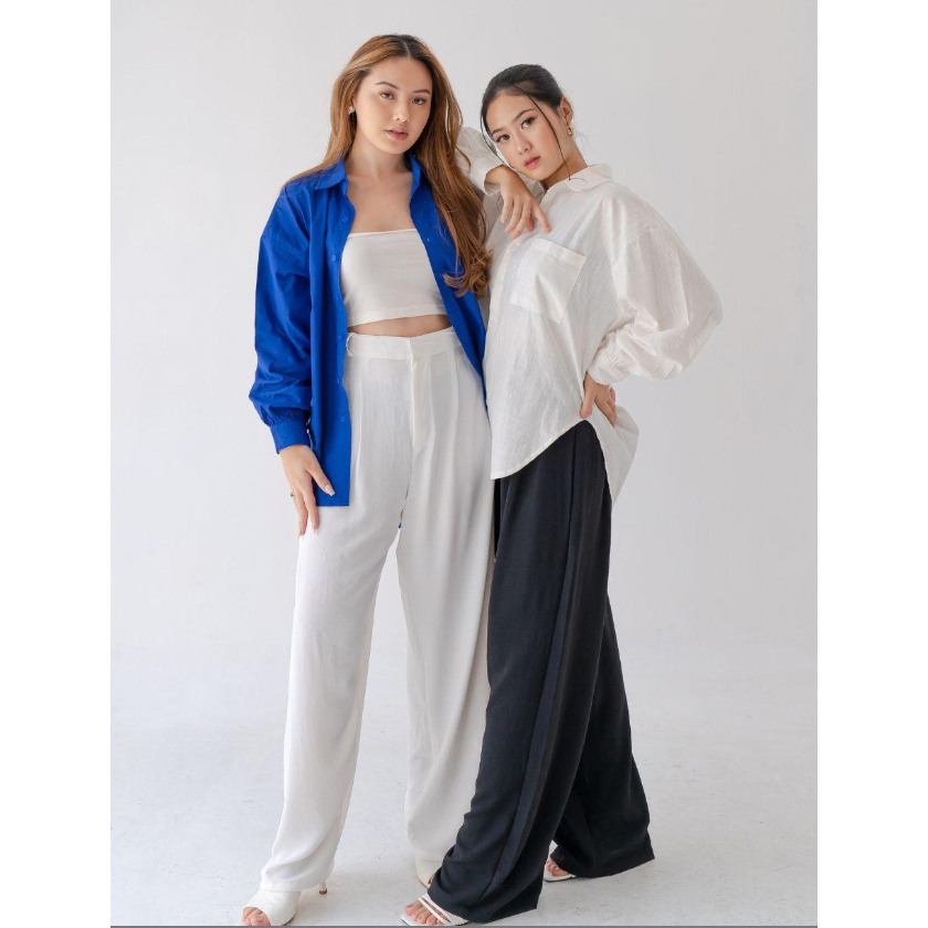 Jual AIJO -( READY )Twins Shirt - Kemeja Lengan Panjang Elegan -Baju ...