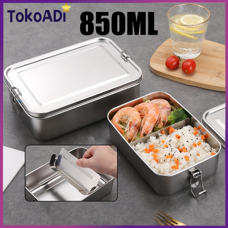 Jual Lunch Box Premium 304 Stainless Steel 850ml Dengan Pembatas Anti ...