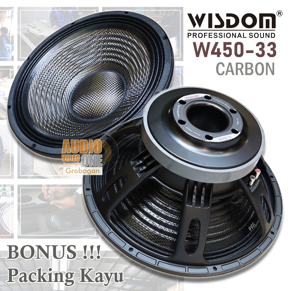 Jual Speaker Wisdom W450-33 Carbon Transducer 18 Inch Low Sub Daun Anti ...