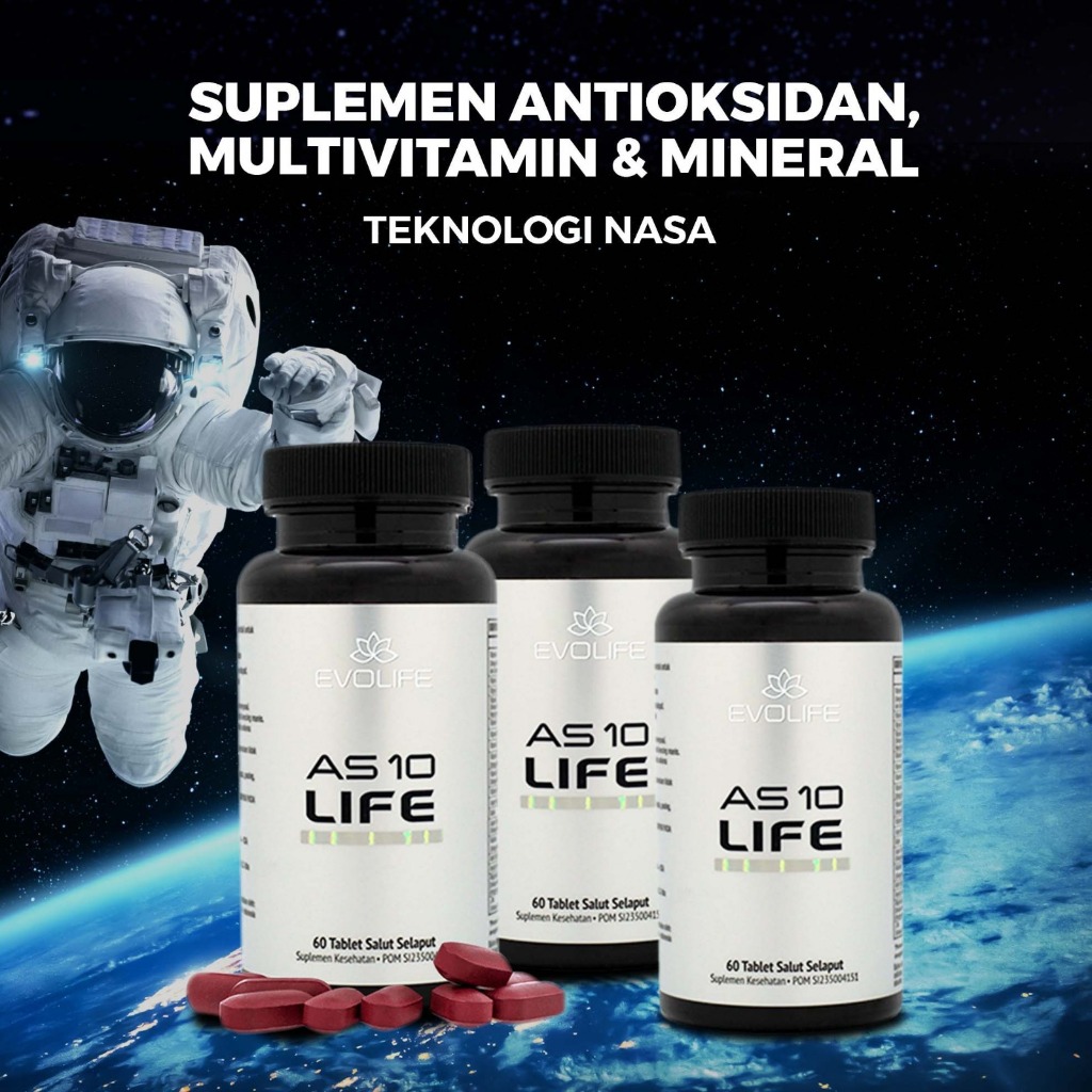 Jual EVOLIFE AS 10 SUPLEMEN ANTIOKSIDAN + MULTIVITAMIN & MINERAL ...