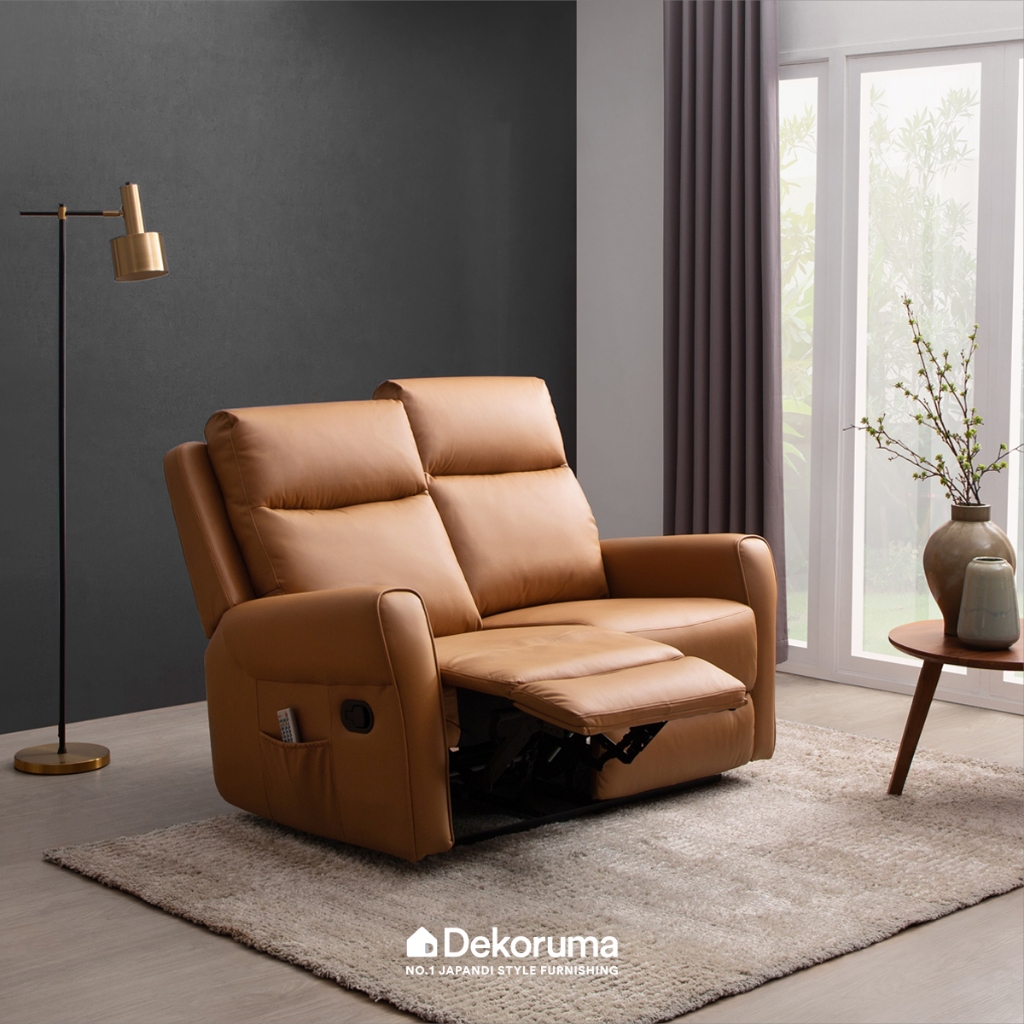 Jual Dekoruma HIRAI Sofa Santai Recliner 2 Seater | Shopee Indonesia