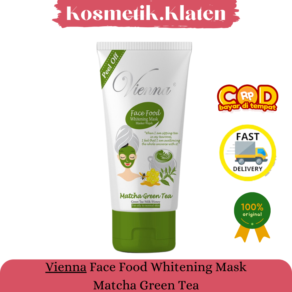 Jual [COD] VIENNA Face Mask Peel Off Matcha Green Tea - 50mL | Shopee ...