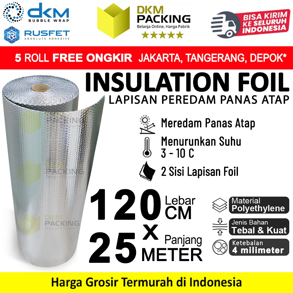 Jual Bubble Insulation Alumunium Foil Anti Panas Insulasi Atap Peredam ...