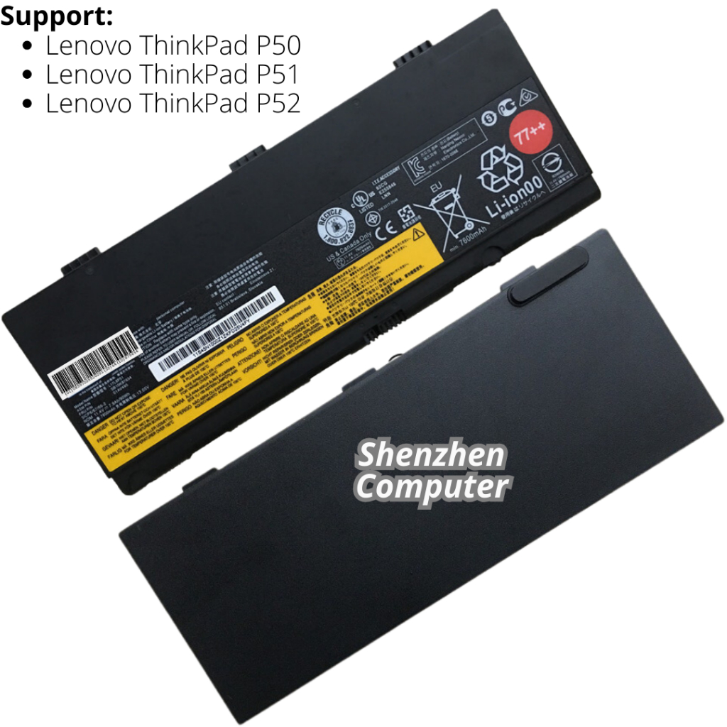 Jual Baterai Lnovo ThinkPad P50 P51 P52 01AV495 SB10K97634 01AV495 77 ...