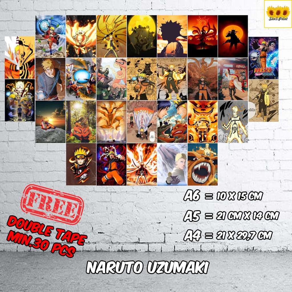 Jual Poster Dinding Aesthetic Motif Naruto Uzumaki 220Gsm Ukuran A5/A4 ...