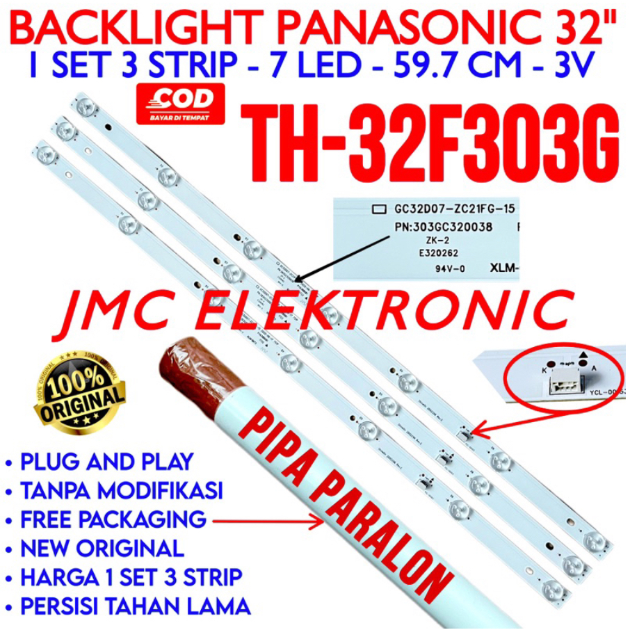 Jual BACKLIGHT TV LED PANASONIC 32 INCH TH-32F303G TH32F303G 32F303G ...