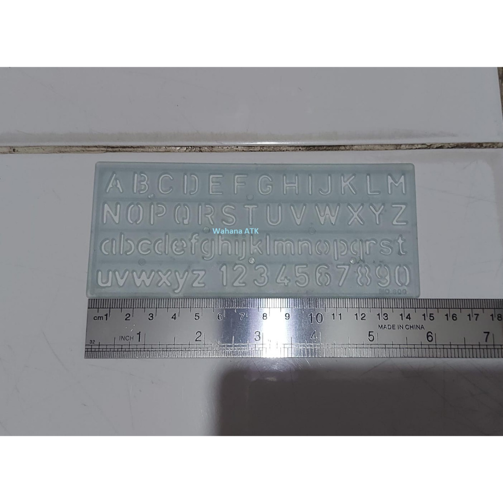 Jual Penggaris abjad penggaris sablon 15 x 6 | Shopee Indonesia