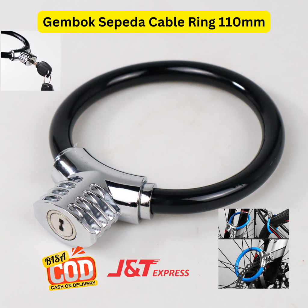 Jual Gembok Sepeda Cable Ring 110mm | Shopee Indonesia
