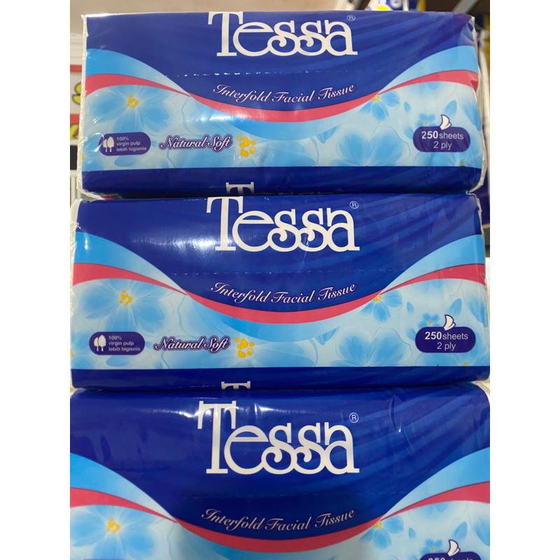 Jual Tessa Facial Tissue 250sheetsX2ply(PAKET 3 PCS) | Shopee Indonesia