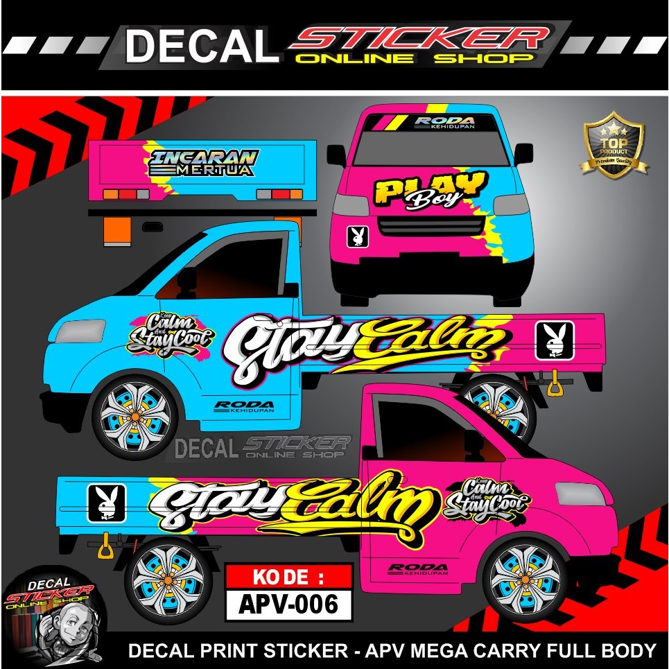 Jual STIKER MOBIL APV PICKUP DECAL PRINT STICKER FULL BODY TERBARU ...
