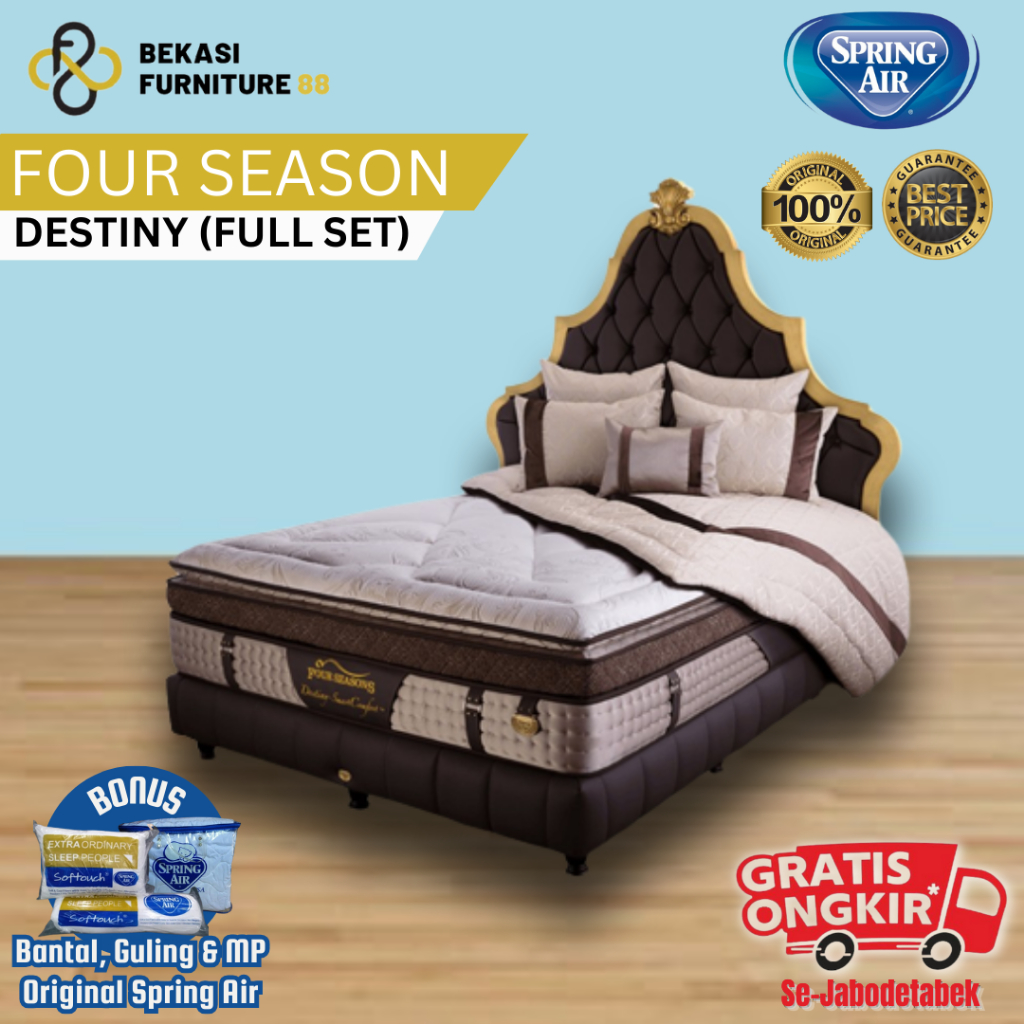 Jual FULL SET Kasur Spring Air Spring bed Four Seasons DESTINY ...