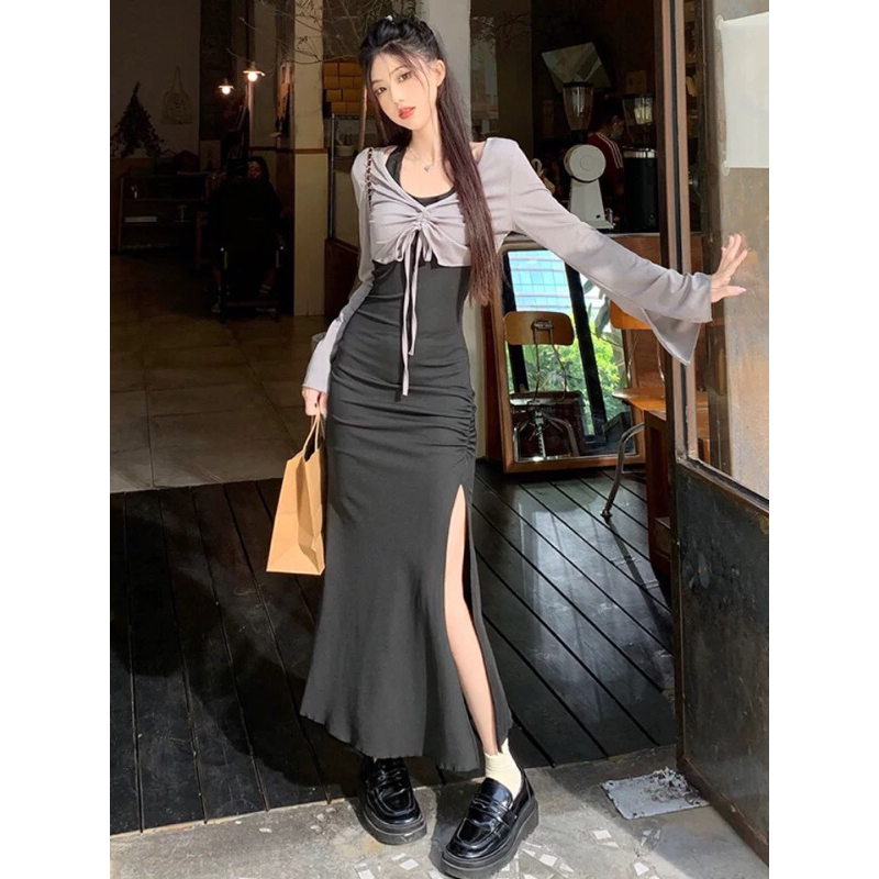 Jual First Girl-Oneset Terpisah Bodycon Knit Premium Korean Style dress ...