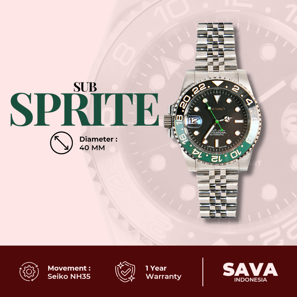 Jual SeikoMods Sprite submariner watch Automatic NH35 | Shopee Indonesia