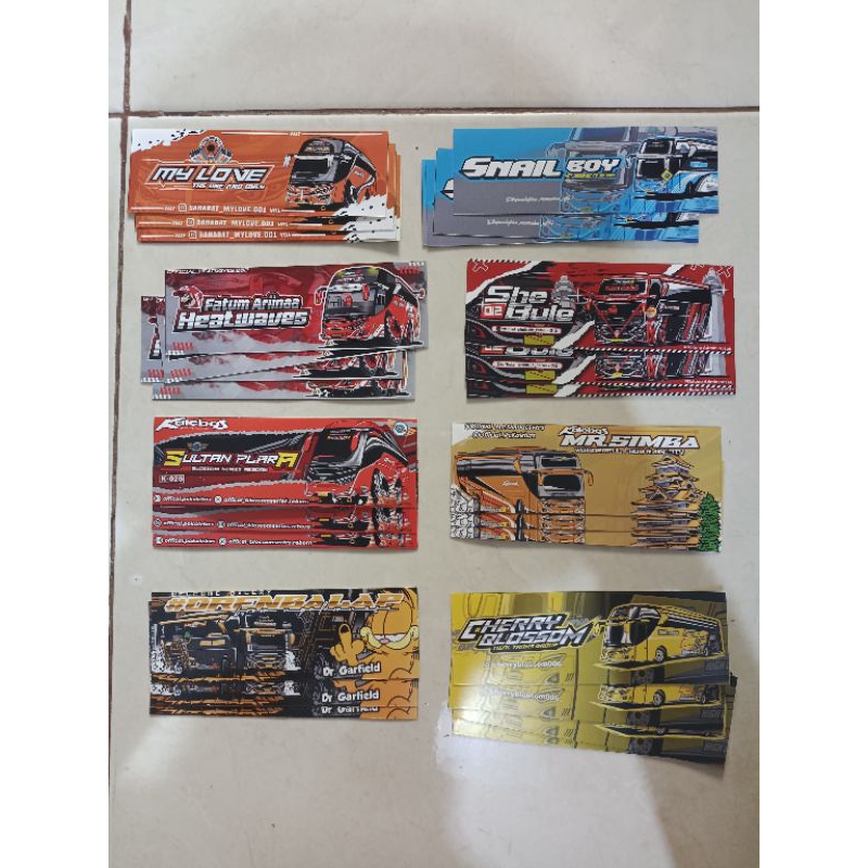 Jual stiker bus murah 8 model isi 30 pcs | Shopee Indonesia