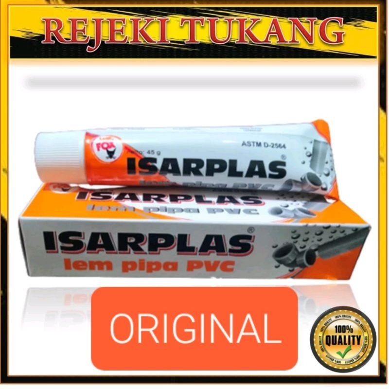 Jual lem pipa PVC paralon merek isarplas 40g ORIGINAL | Shopee Indonesia