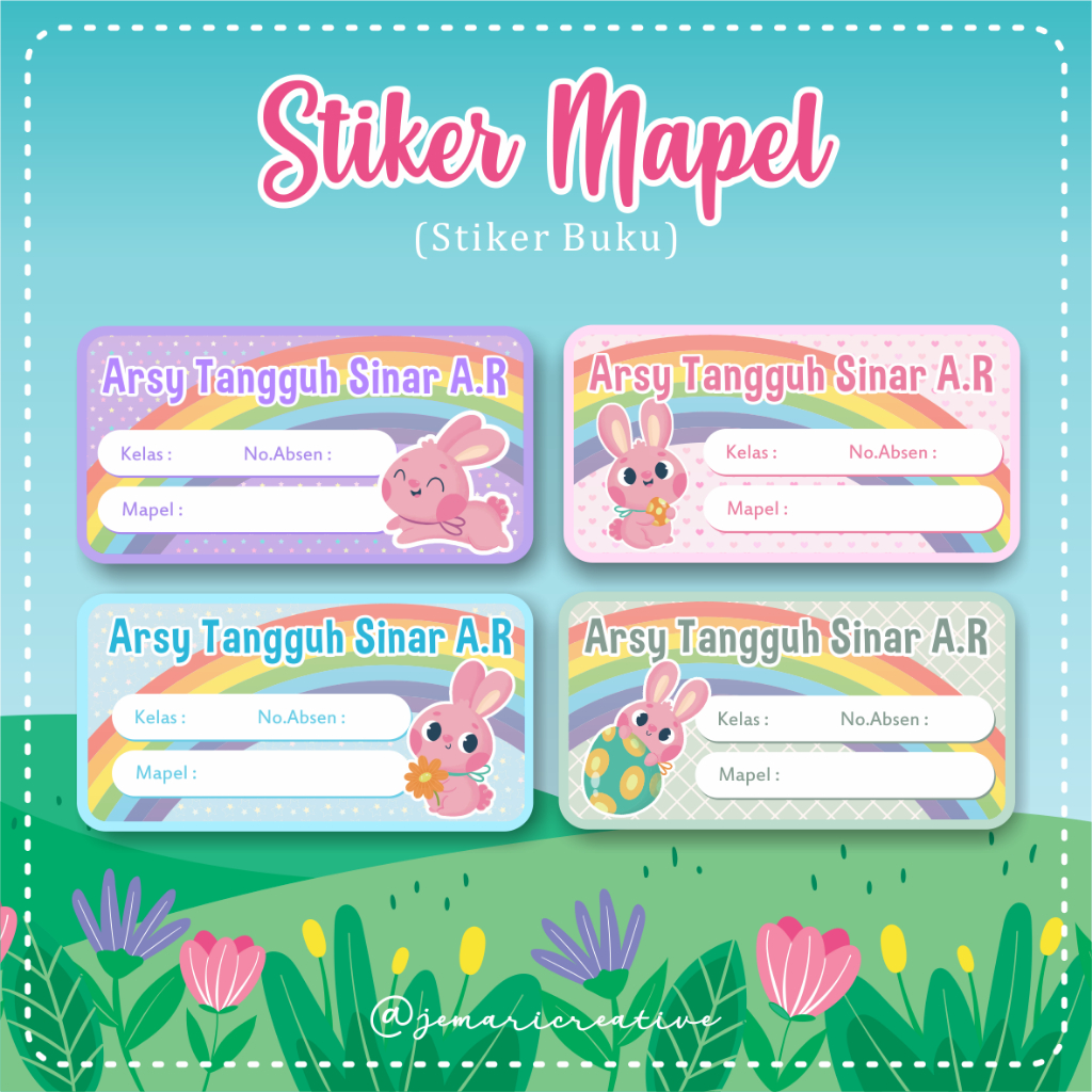 Jual Stiker Label Buku / Stiker Mapel | Shopee Indonesia