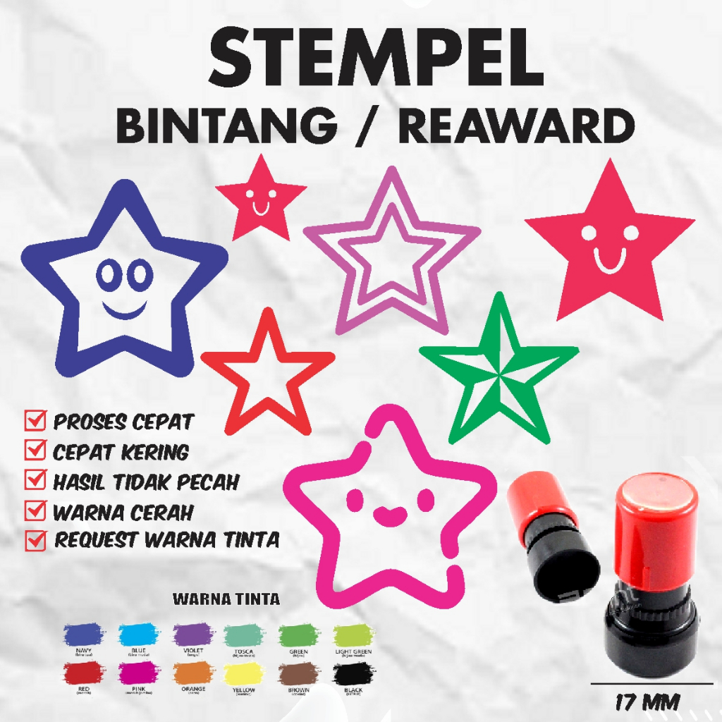 Jual Stempel Nilai Guru TK SD MI PAUD / Stempel Bintang / Stempel ...