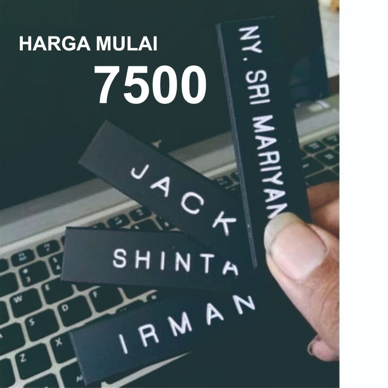 Jual nama dada dop/nama grafir dop/name tag dop/dop grafir/nama ukir ...