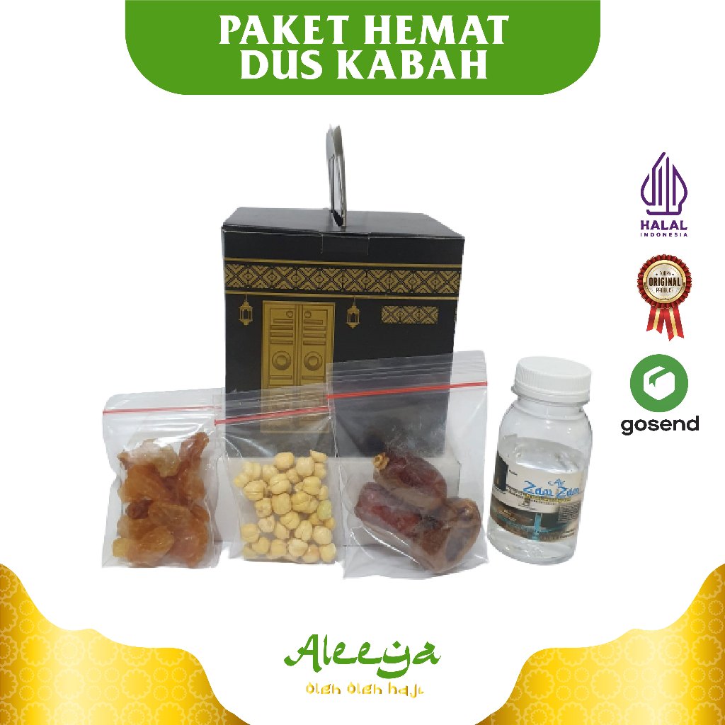 Jual Paket Oleh Oleh Haji dan Umroh dus Box Kabah + Air Zamzam + Botol ...