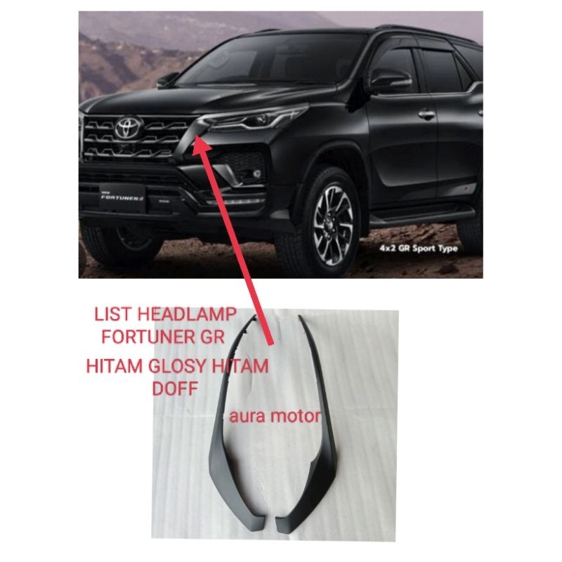 Jual LIST HEADLAMP LIST LAMPU DEPAN TOYOTA FORTUNER GR SPORT ORIGINAL ...