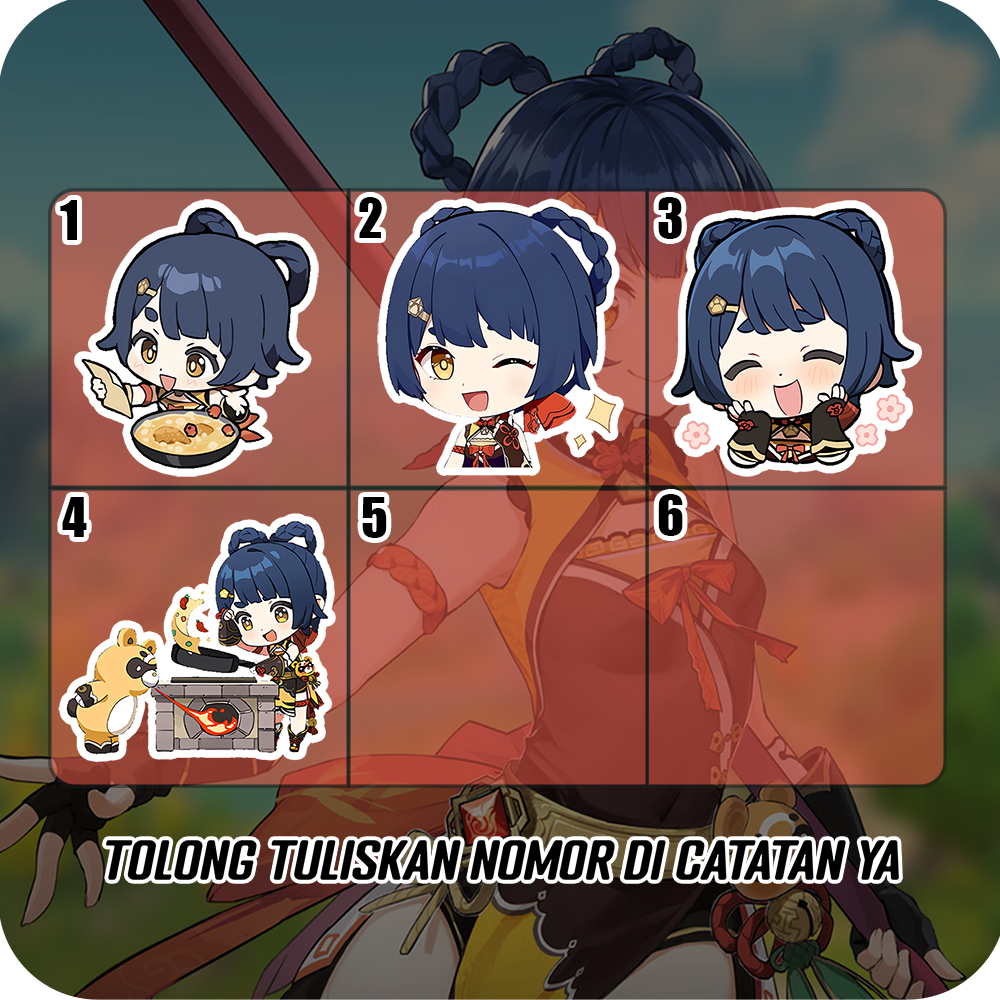 Jual Stiker Glossy Xiangling Genshin Impact, Sticker Anime Lucu Untuk ...