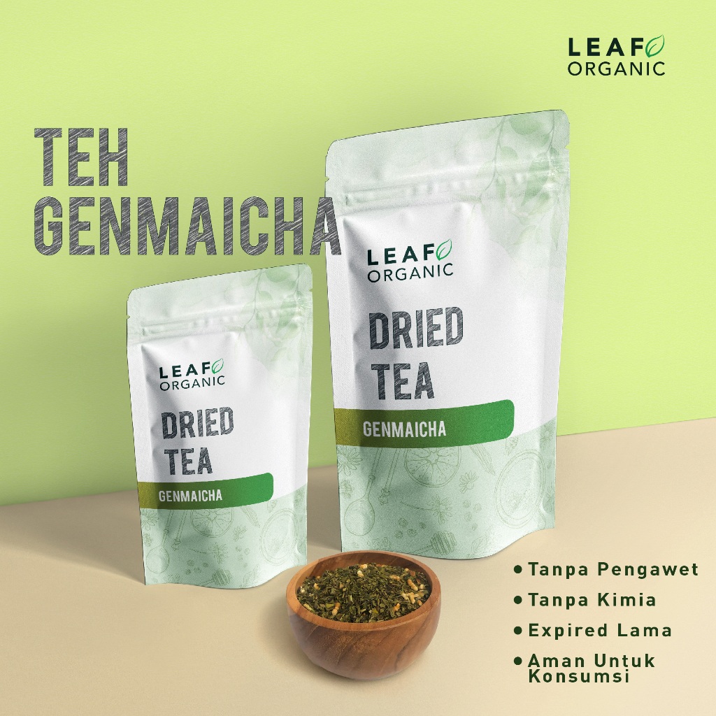 Jual Teh Hijau Genmaicha Premium Japanese Green Tea Roasted Rice LEAF ...