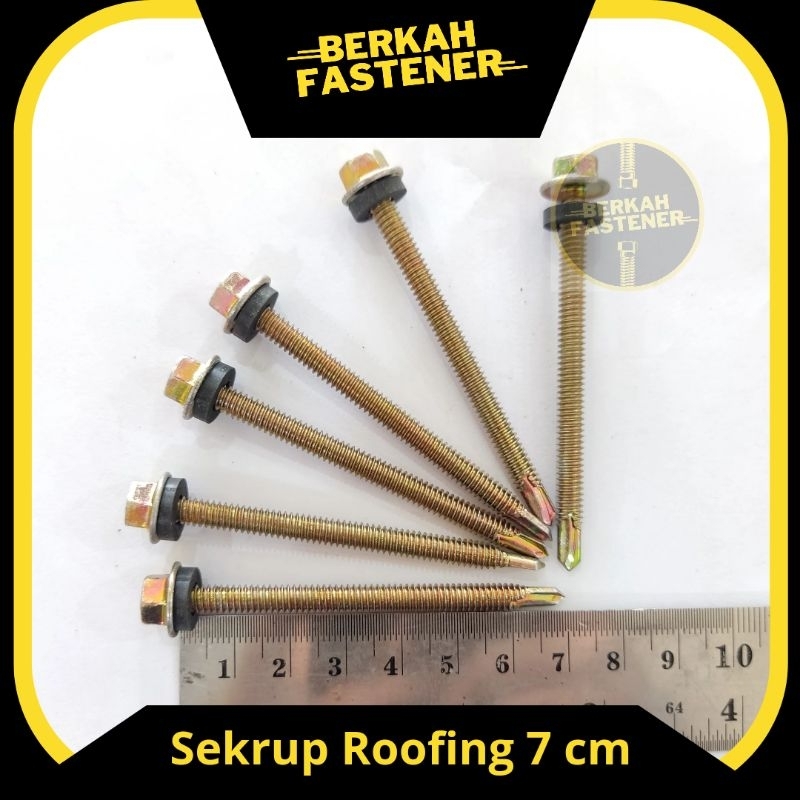 Jual Sekrup Roofing/ Atap M5 x 70 mm / 7 cm original Lion | Shopee ...