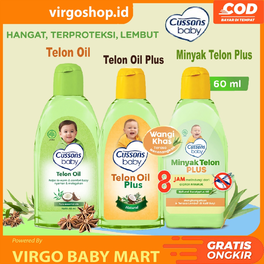 Jual Cussons Baby Telon Oil Minyak Telon Oil Plus 8 Hours Protection ...