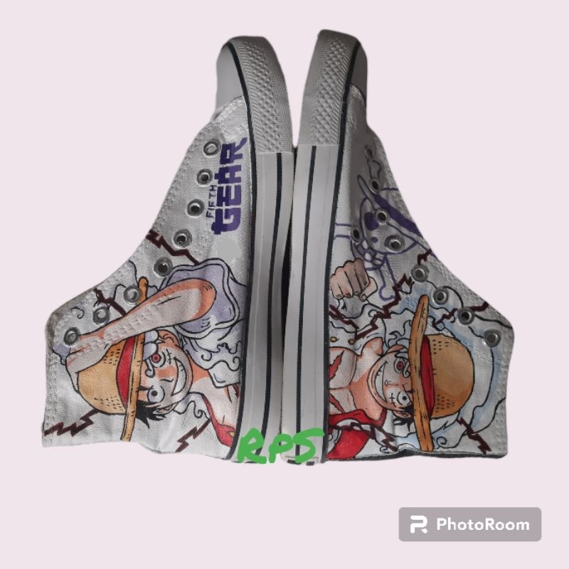 Jual Sepatu Anime Luffy Gear5 Custom Onepiece 02 | Shopee Indonesia