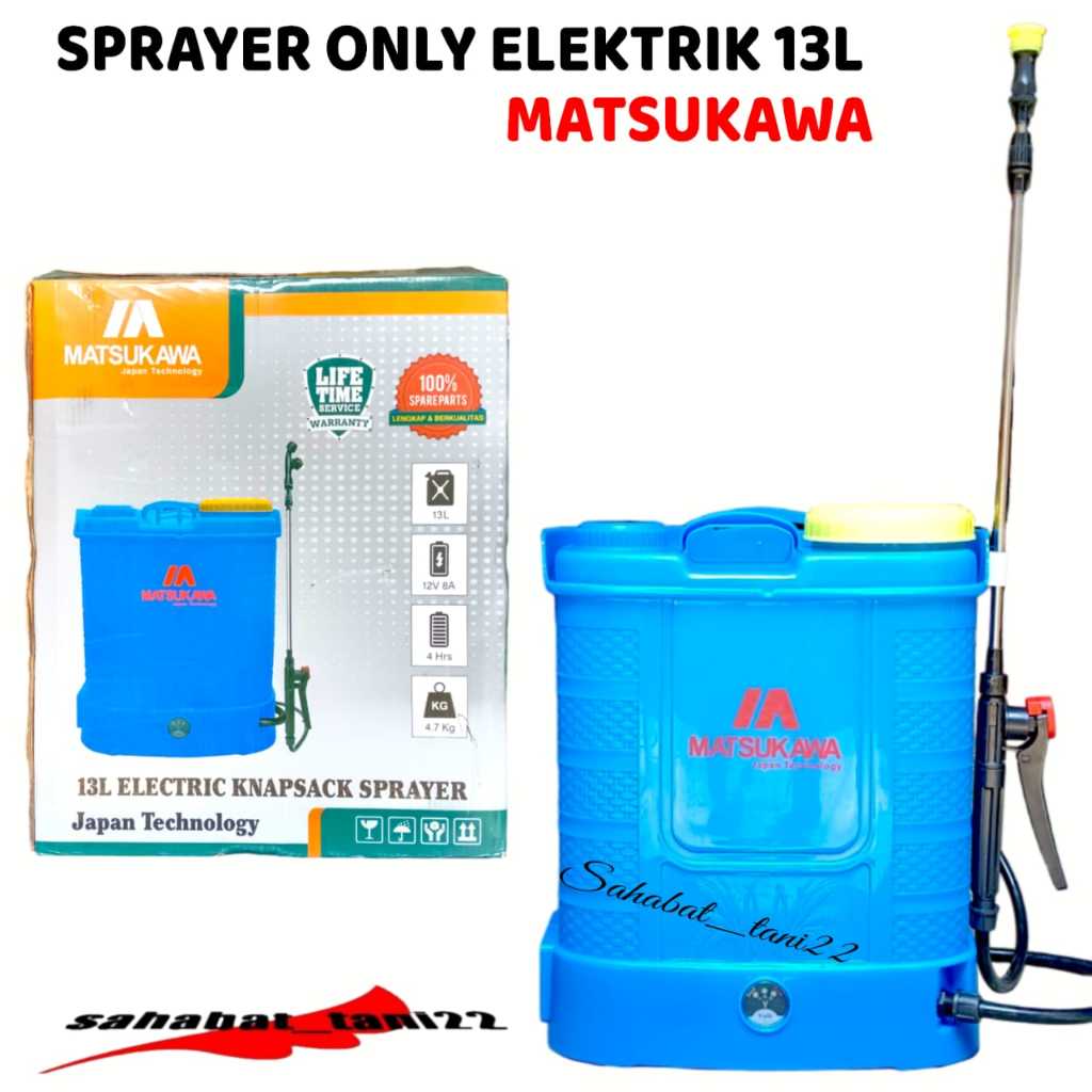 Jual Mesin sprayer elektrik only 13L matsukawa electric knapsack ...